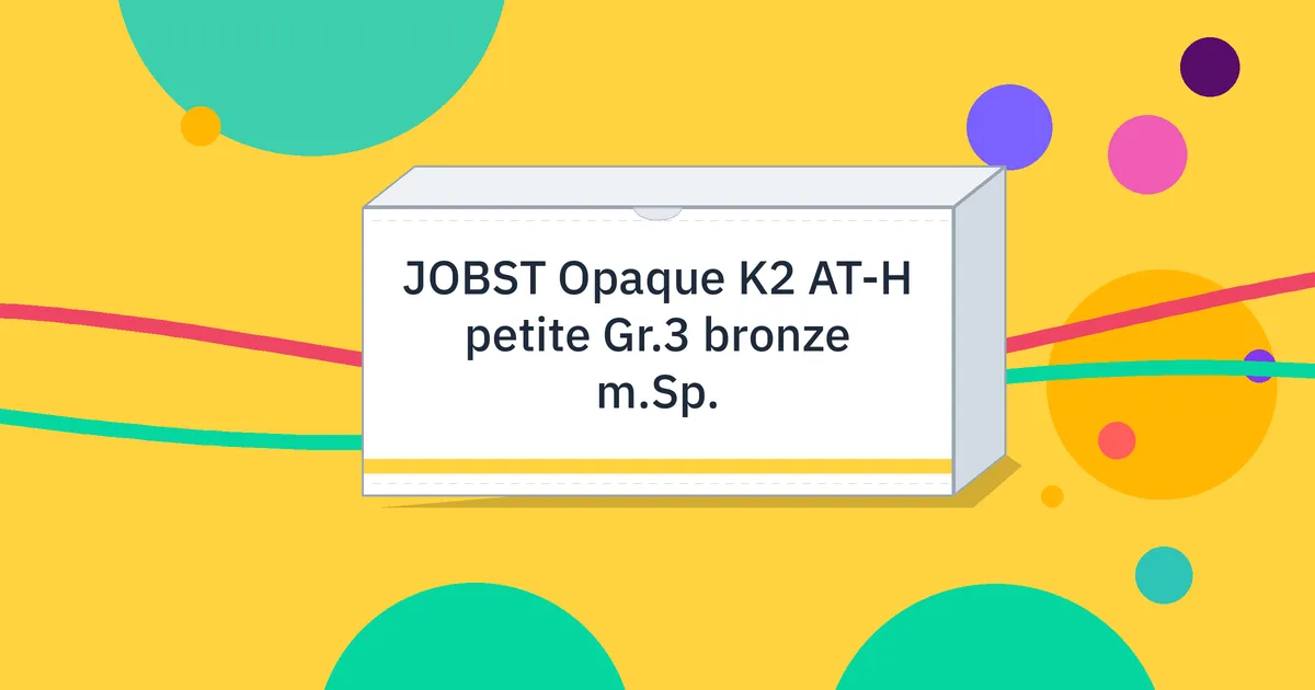 Symbolbild: Packung mit der Aufschrift JOBST Opaque K2 AT-H petite Gr.3 bronze m.Sp. (PZN 13117838) – Verfügbarkeit und Bezug in Apotheken in Frankfurt am Main