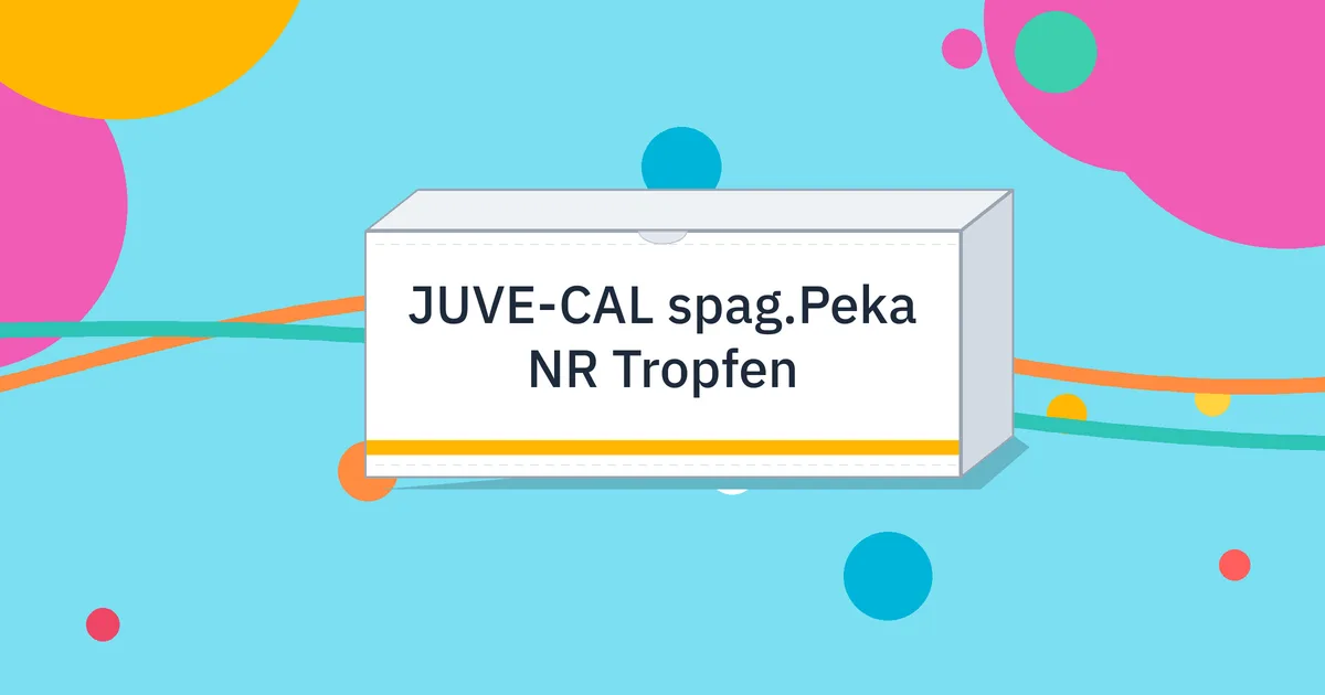 Symbolbild: Packung mit der Aufschrift JUVE-CAL spag.Peka NR Tropfen (PZN 03796318) – Verfügbarkeit und Bezug in Apotheken in Frankfurt am Main