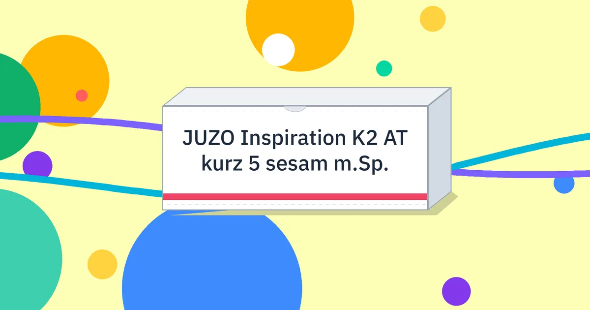 Symbolbild: Packung mit der Aufschrift JUZO Inspiration K2 AT kurz 5 sesam m.Sp. (PZN 14931601) – Verfügbarkeit und Bezug in Apotheken in Frankfurt am Main