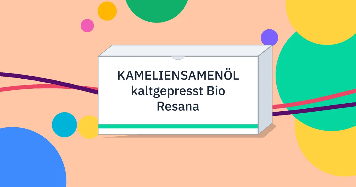 Symbolbild: Packung mit der Aufschrift KAMELIENSAMENÖL kaltgepresst Bio Resana (PZN 20928709) – Verfügbarkeit und Bezug in Apotheken in Frankfurt am Main