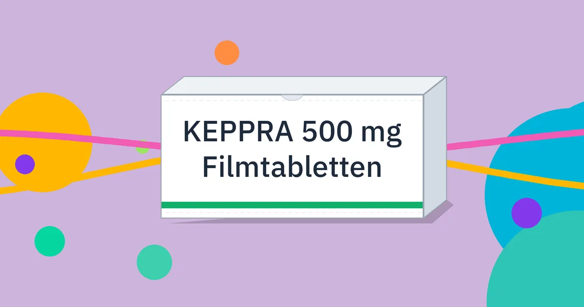 Symbolbild: Packung mit der Aufschrift KEPPRA 500 mg Filmtabletten (PZN 07072936) – Verfügbarkeit und Bezug in Apotheken in Frankfurt am Main