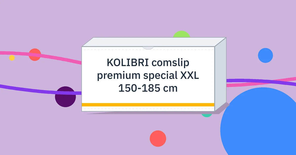 Symbolbild: Packung mit der Aufschrift KOLIBRI comslip premium special XXL 150-185 cm (PZN 11676054) – Verfügbarkeit und Bezug in Apotheken in Frankfurt am Main