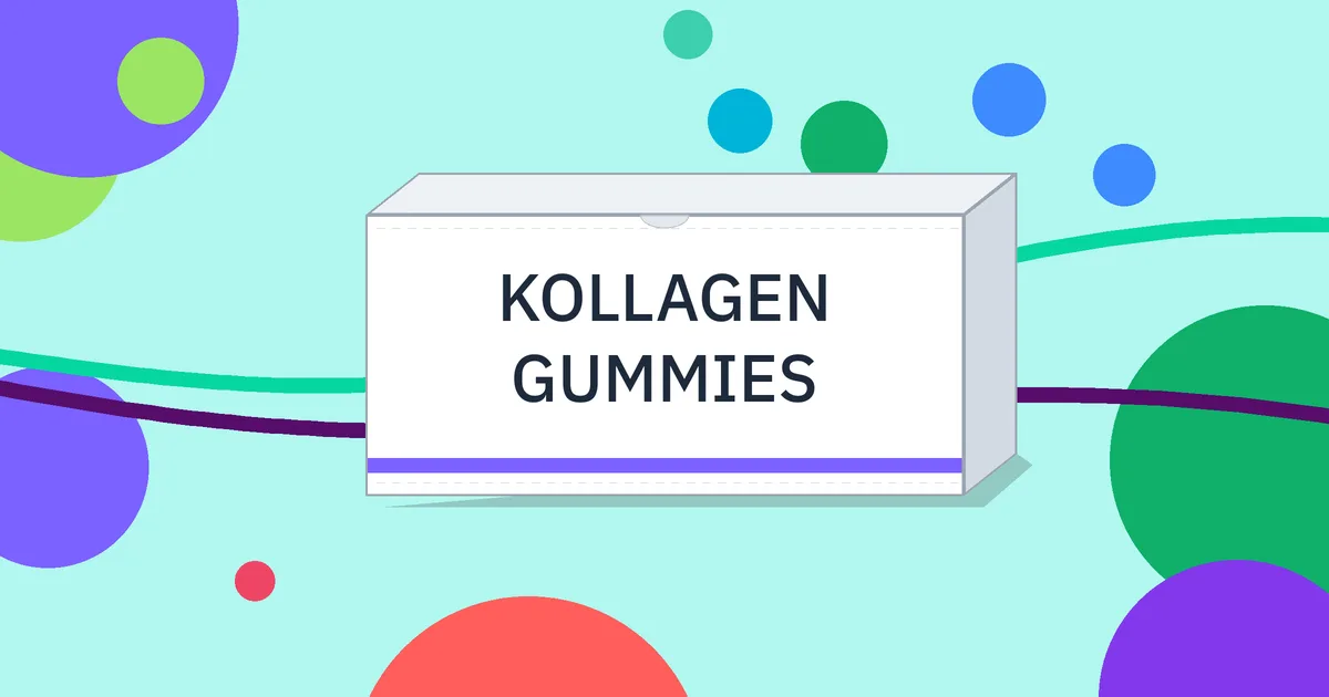 Symbolbild: Packung mit der Aufschrift KOLLAGEN GUMMIES (PZN 20363466) – Verfügbarkeit und Bezug in Apotheken in Frankfurt am Main