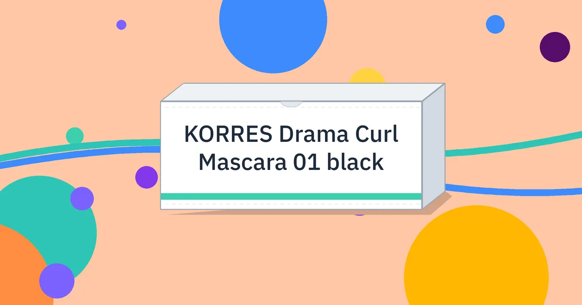 Symbolbild: Packung mit der Aufschrift KORRES Drama Curl Mascara 01 black (PZN 19912927) – Verfügbarkeit und Bezug in Apotheken in Frankfurt am Main