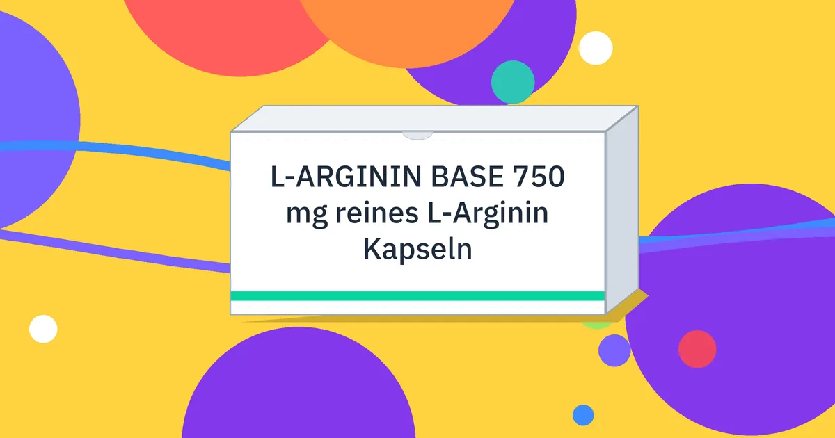 Symbolbild: Packung mit der Aufschrift L-ARGININ BASE 750 mg reines L-Arginin Kapseln (PZN 10817736) – Verfügbarkeit und Bezug in Apotheken in Frankfurt am Main