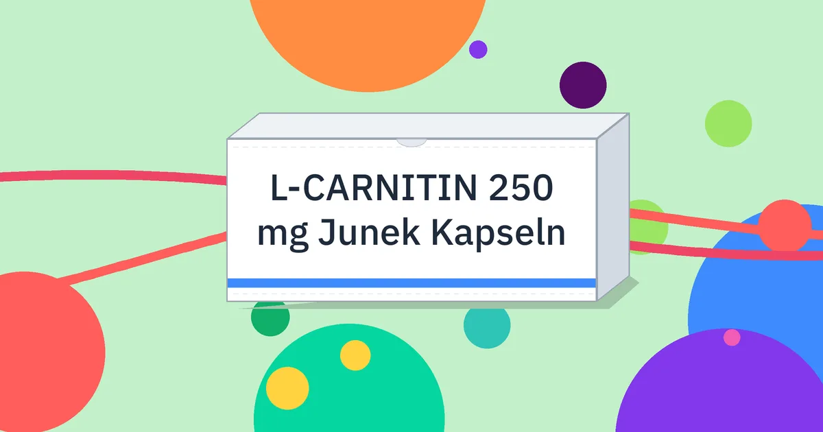 Symbolbild: Packung mit der Aufschrift L-CARNITIN 250 mg Junek Kapseln (PZN 01051755) – Verfügbarkeit und Bezug in Apotheken in Frankfurt am Main