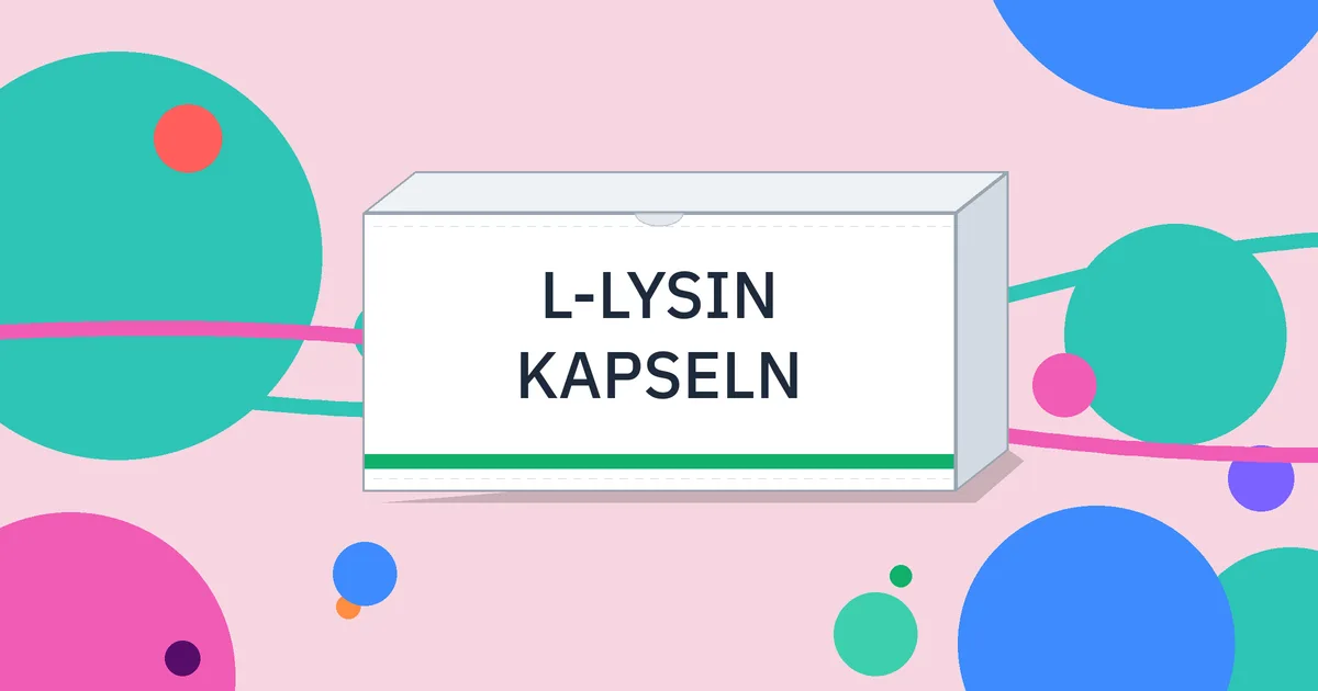 Symbolbild: Packung mit der Aufschrift L-LYSIN KAPSELN (PZN 20722824) – Verfügbarkeit und Bezug in Apotheken in Frankfurt am Main