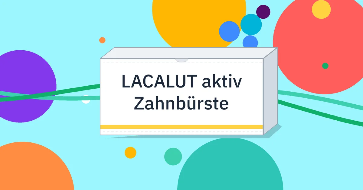 Symbolbild: Packung mit der Aufschrift LACALUT aktiv Zahnbürste (PZN 11053488) – Verfügbarkeit und Bezug in Apotheken in Frankfurt am Main