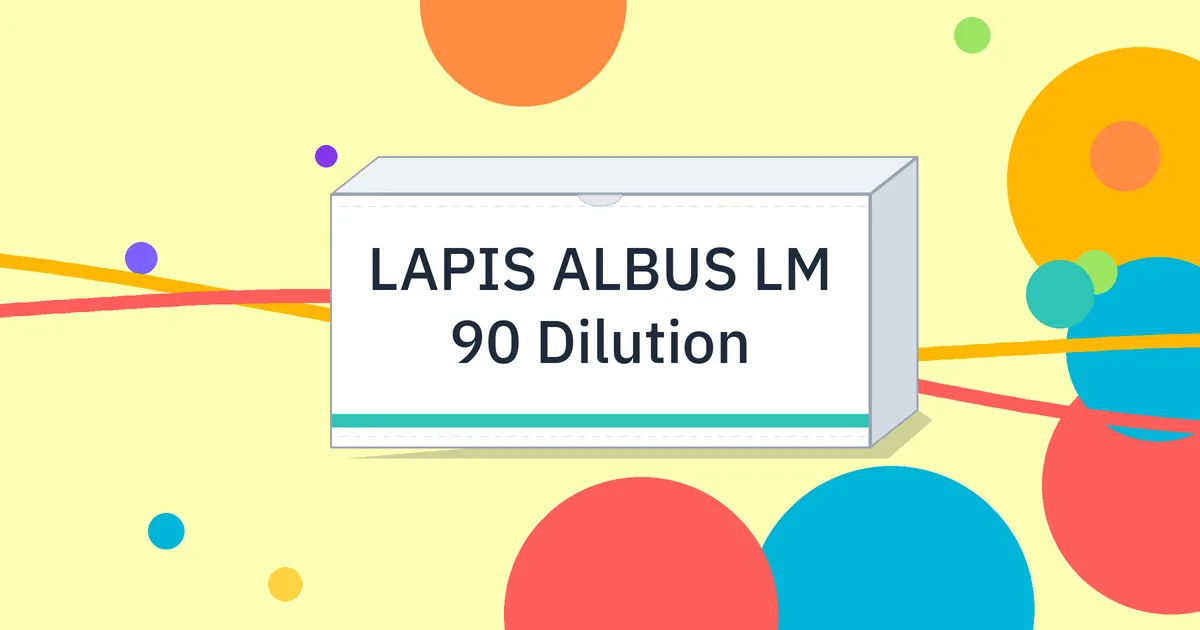 Symbolbild: Packung mit der Aufschrift LAPIS ALBUS LM 90 Dilution (PZN 13523426) – Verfügbarkeit und Bezug in Apotheken in Frankfurt am Main