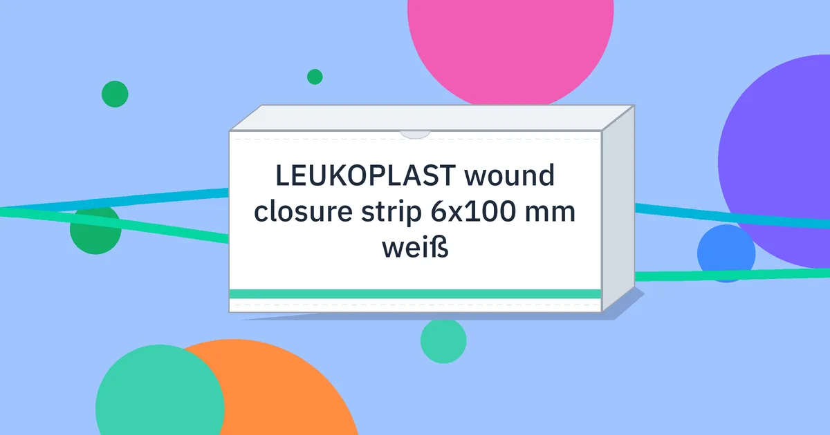 Symbolbild: Packung mit der Aufschrift LEUKOPLAST wound closure strip 6x100 mm weiß (PZN 17875688) – Verfügbarkeit und Bezug in Apotheken in Frankfurt am Main
