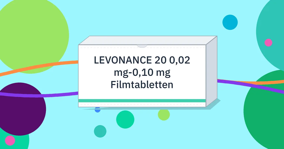 Symbolbild: Packung mit der Aufschrift LEVONANCE 20 0,02 mg-0,10 mg Filmtabletten (PZN 12147553) – Verfügbarkeit und Bezug in Apotheken in Frankfurt am Main