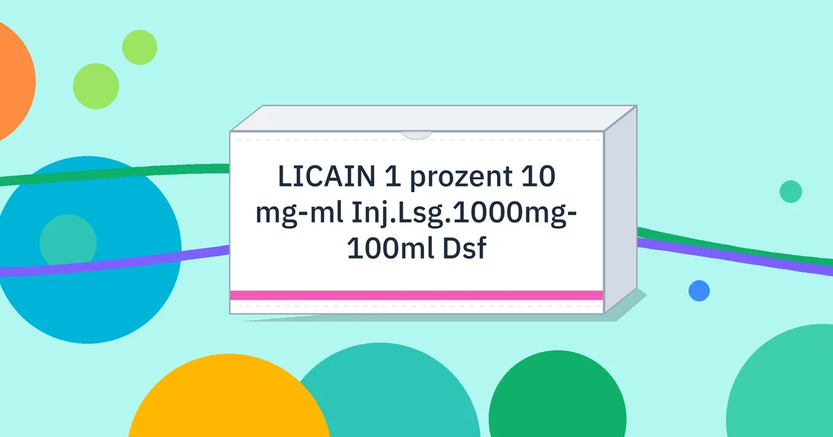 Symbolbild: Packung mit der Aufschrift LICAIN 1 prozent 10 mg-ml Inj.Lsg.1000mg-100ml Dsf (PZN 11355999) – Verfügbarkeit und Bezug in Apotheken in Frankfurt am Main
