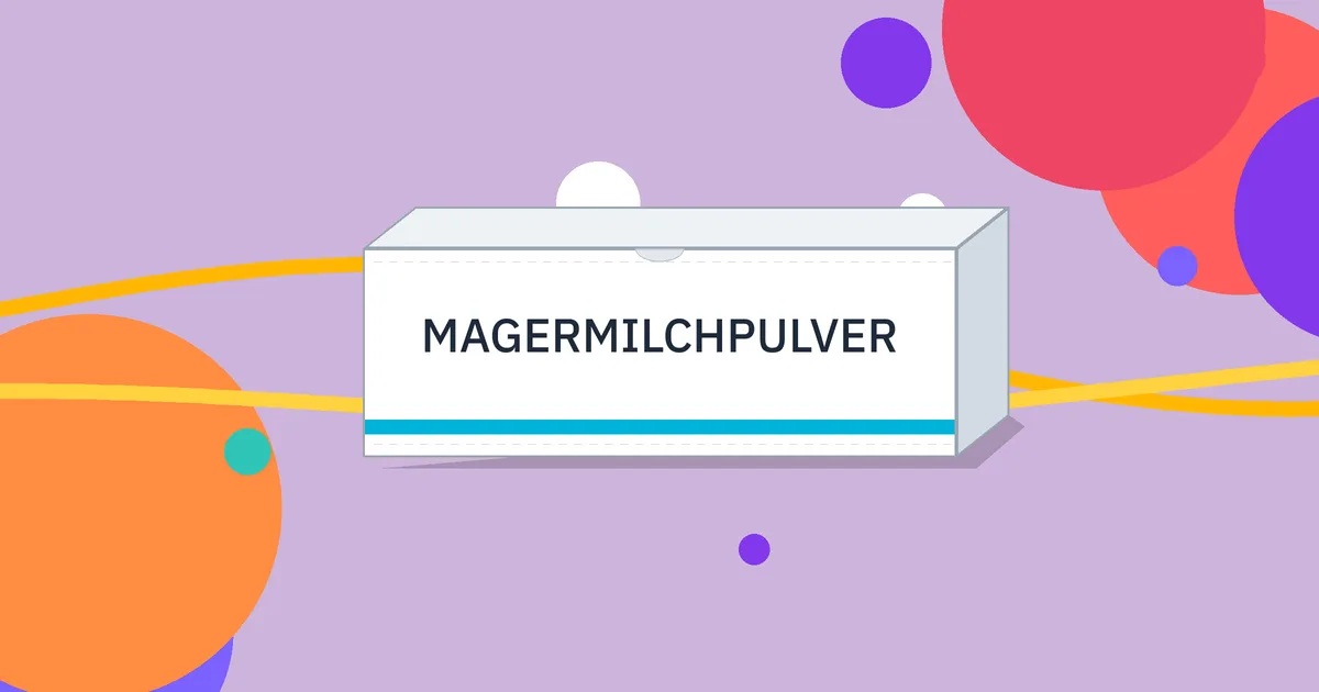 Symbolbild: Packung mit der Aufschrift MAGERMILCHPULVER (PZN 09090890) – Verfügbarkeit und Bezug in Apotheken in Frankfurt am Main