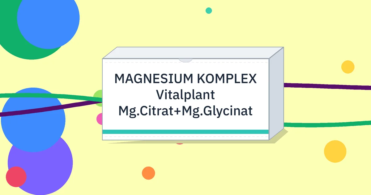 Symbolbild: Packung mit der Aufschrift MAGNESIUM KOMPLEX Vitalplant Mg.Citrat+Mg.Glycinat (PZN 20223050) – Verfügbarkeit und Bezug in Apotheken in Frankfurt am Main
