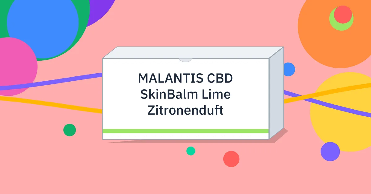 Symbolbild: Packung mit der Aufschrift MALANTIS CBD SkinBalm Lime Zitronenduft (PZN 18221322) – Verfügbarkeit und Bezug in Apotheken in Frankfurt am Main
