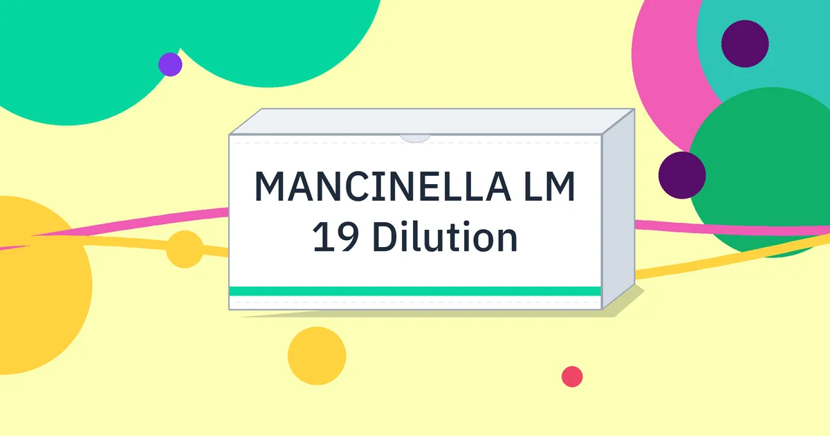 Symbolbild: Packung mit der Aufschrift MANCINELLA LM 19 Dilution (PZN 13540904) – Verfügbarkeit und Bezug in Apotheken in Frankfurt am Main