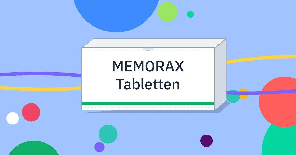Symbolbild: Packung mit der Aufschrift MEMORAX Tabletten (PZN 07226279) – Verfügbarkeit und Bezug in Apotheken in Frankfurt am Main