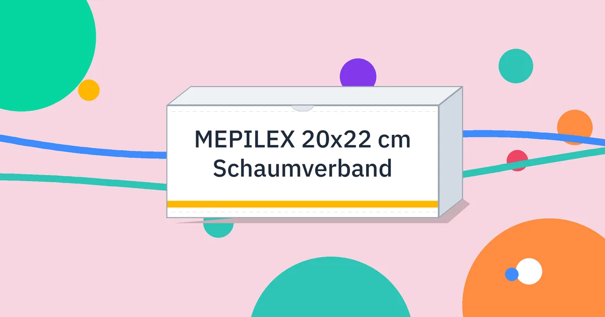 Symbolbild: Packung mit der Aufschrift MEPILEX 20x22 cm Schaumverband (PZN 18361299) – Verfügbarkeit und Bezug in Apotheken in Frankfurt am Main