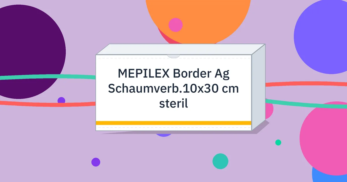 Symbolbild: Packung mit der Aufschrift MEPILEX Border Ag Schaumverb.10x30 cm steril (PZN 11148059) – Verfügbarkeit und Bezug in Apotheken in Frankfurt am Main