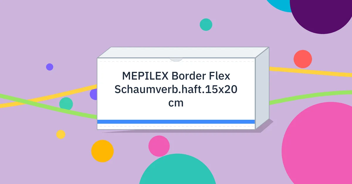 Symbolbild: Packung mit der Aufschrift MEPILEX Border Flex Schaumverb.haft.15x20 cm (PZN 12596038) – Verfügbarkeit und Bezug in Apotheken in Frankfurt am Main