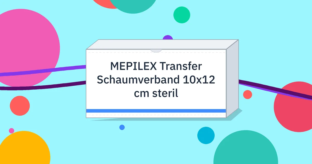 Symbolbild: Packung mit der Aufschrift MEPILEX Transfer Schaumverband 10x12 cm steril (PZN 19702354) – Verfügbarkeit und Bezug in Apotheken in Frankfurt am Main