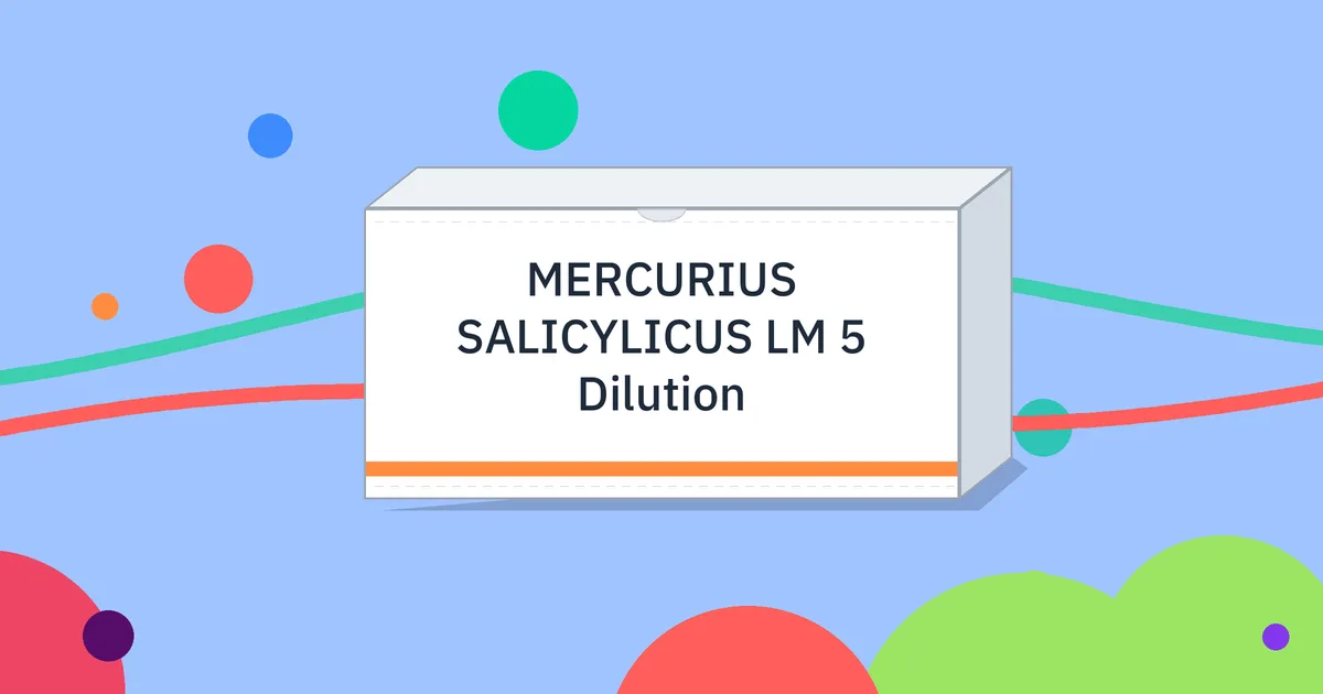 Symbolbild: Packung mit der Aufschrift MERCURIUS SALICYLICUS LM 5 Dilution (PZN 12953538) – Verfügbarkeit und Bezug in Apotheken in Frankfurt am Main