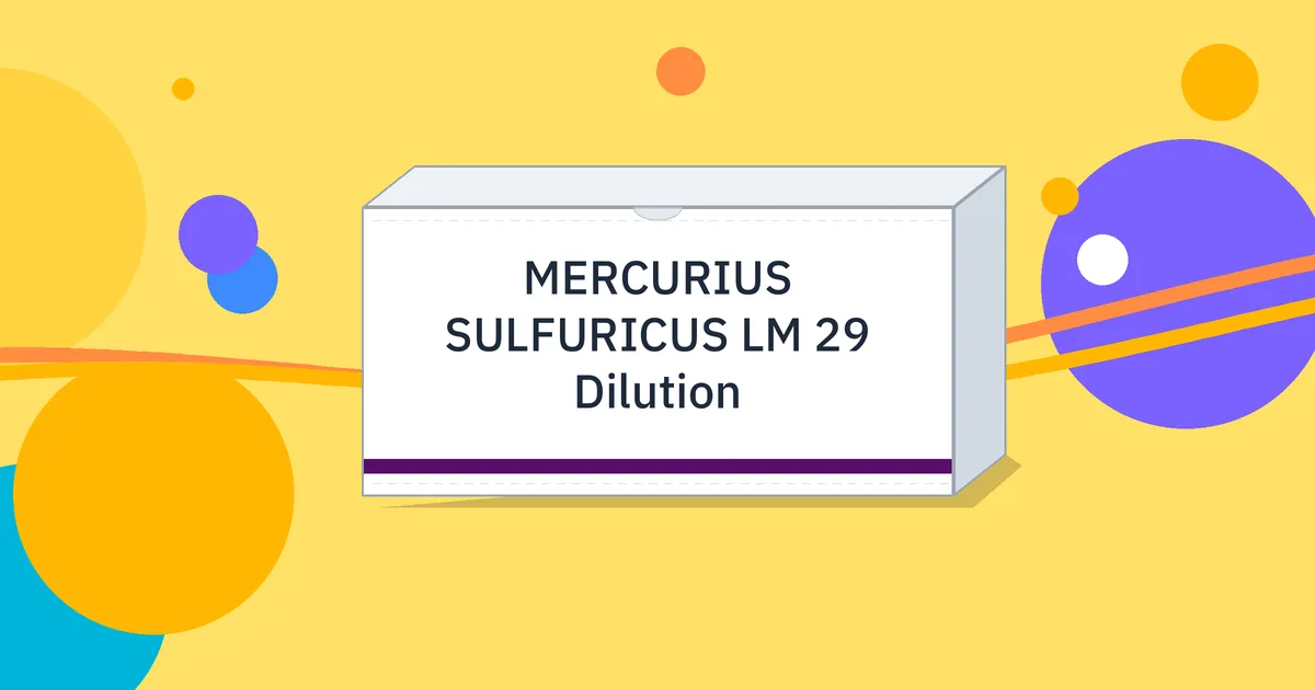 Symbolbild: Packung mit der Aufschrift MERCURIUS SULFURICUS LM 29 Dilution (PZN 12954756) – Verfügbarkeit und Bezug in Apotheken in Frankfurt am Main