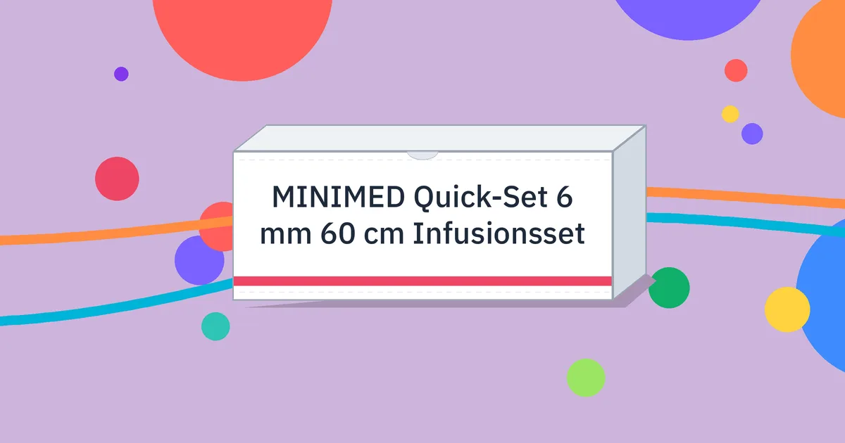 Symbolbild: Packung mit der Aufschrift MINIMED Quick-Set 6 mm 60 cm Infusionsset (PZN 16333100) – Verfügbarkeit und Bezug in Apotheken in Frankfurt am Main