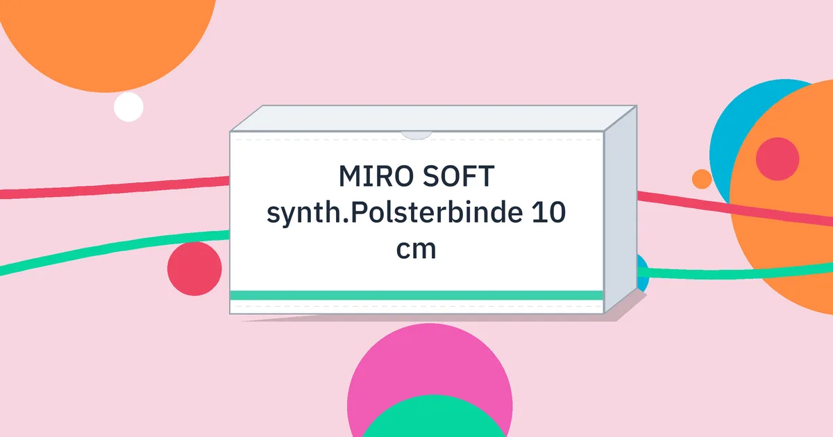Symbolbild: Packung mit der Aufschrift MIRO SOFT synth.Polsterbinde 10 cm (PZN 02849455) – Verfügbarkeit und Bezug in Apotheken in Frankfurt am Main