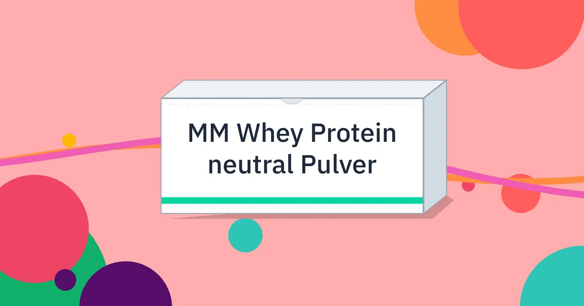 Symbolbild: Packung mit der Aufschrift MM Whey Protein neutral Pulver (PZN 18303563) – Verfügbarkeit und Bezug in Apotheken in Frankfurt am Main