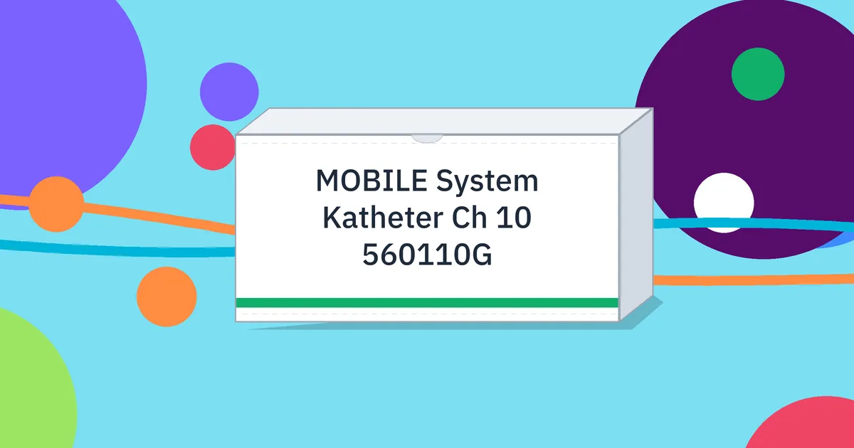 Symbolbild: Packung mit der Aufschrift MOBILE System Katheter Ch 10 560110G (PZN 07409198) – Verfügbarkeit und Bezug in Apotheken in Frankfurt am Main