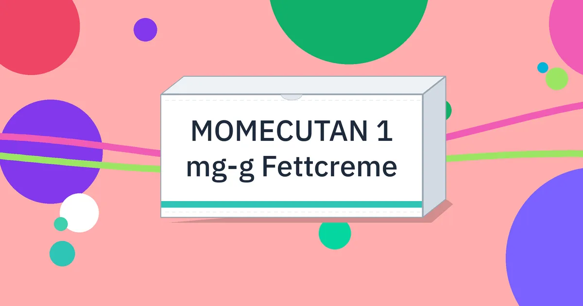 Symbolbild: Packung mit der Aufschrift MOMECUTAN 1 mg-g Fettcreme (PZN 10115974) – Verfügbarkeit und Bezug in Apotheken in Frankfurt am Main