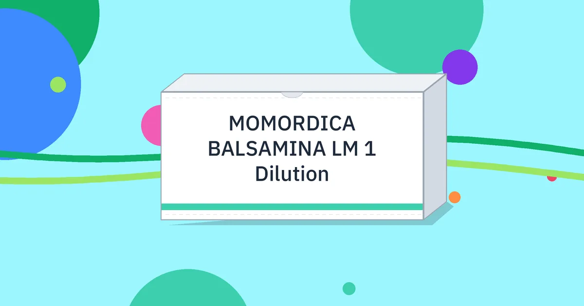 Symbolbild: Packung mit der Aufschrift MOMORDICA BALSAMINA LM 1 Dilution (PZN 13610125) – Verfügbarkeit und Bezug in Apotheken in Frankfurt am Main