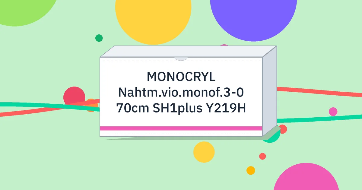 Symbolbild: Packung mit der Aufschrift MONOCRYL Nahtm.vio.monof.3-0 70cm SH1plus Y219H (PZN 16786729) – Verfügbarkeit und Bezug in Apotheken in Frankfurt am Main
