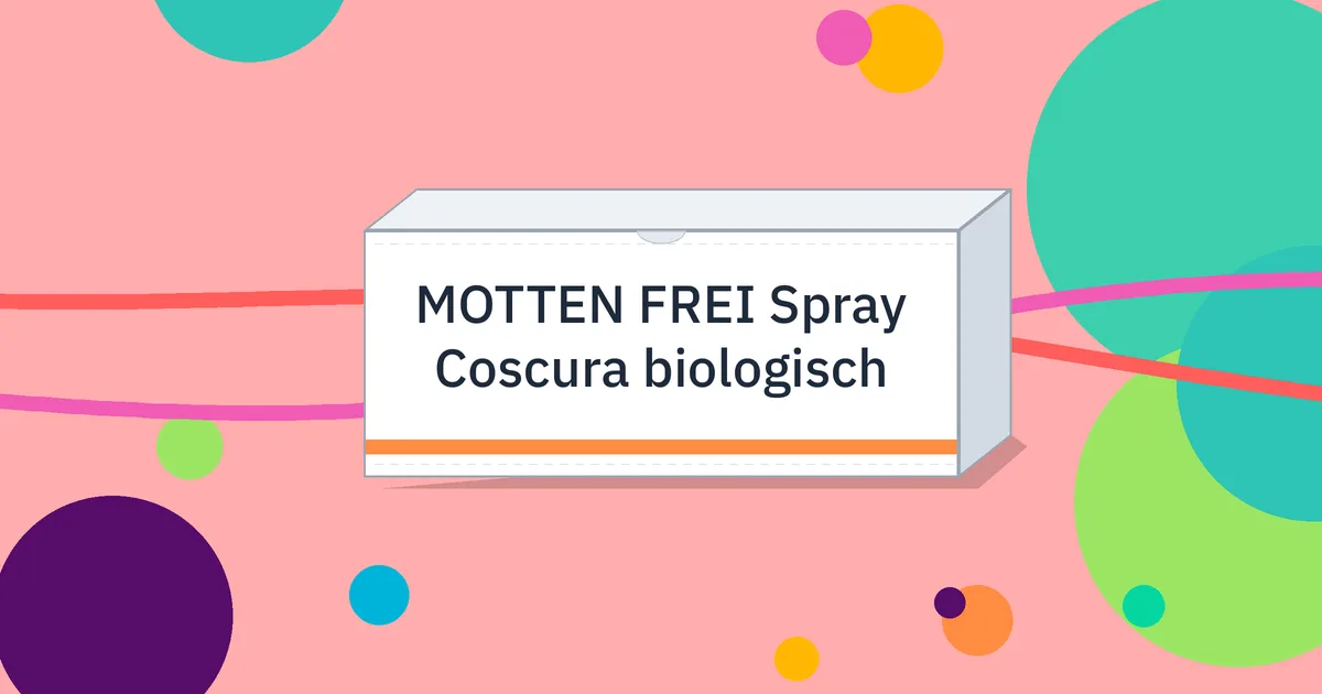 Symbolbild: Packung mit der Aufschrift MOTTEN FREI Spray Coscura biologisch (PZN 04944979) – Verfügbarkeit und Bezug in Apotheken in Frankfurt am Main