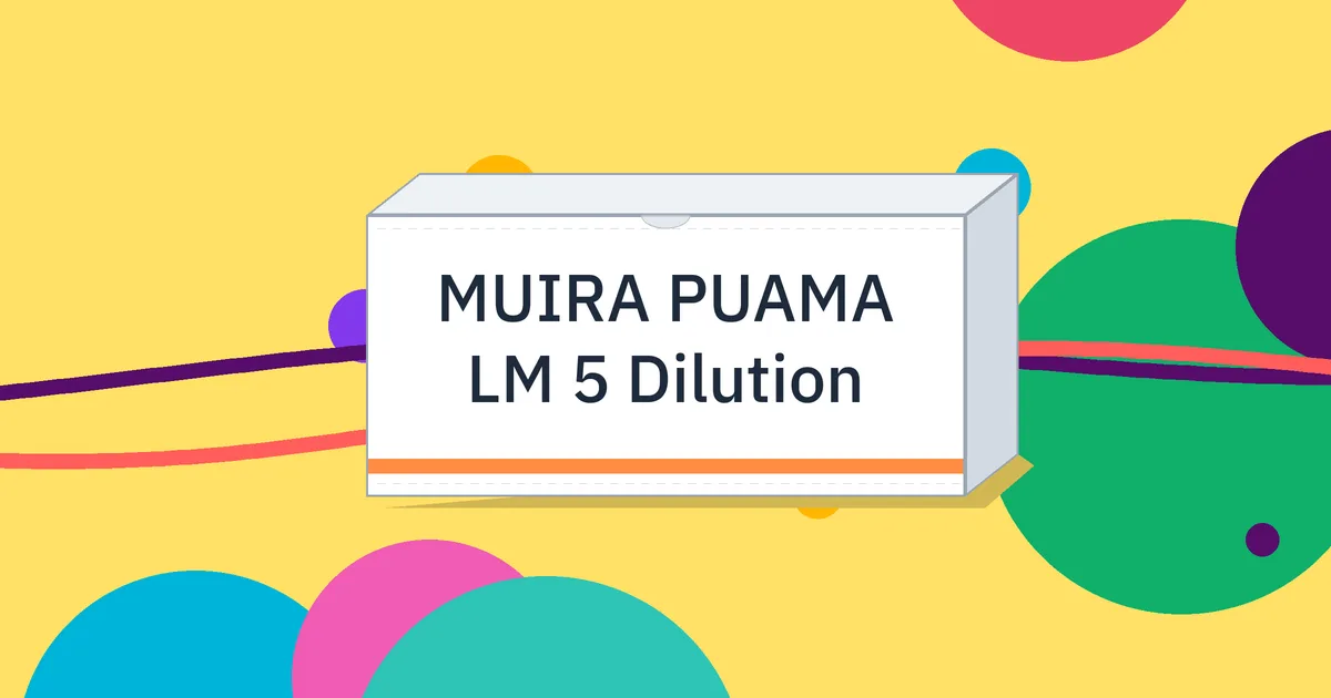 Symbolbild: Packung mit der Aufschrift MUIRA PUAMA LM 5 Dilution (PZN 13611107) – Verfügbarkeit und Bezug in Apotheken in Frankfurt am Main