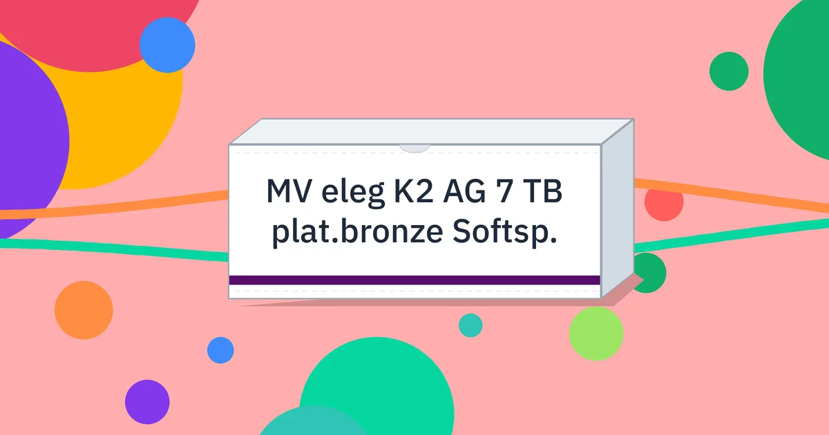 Symbolbild: Packung mit der Aufschrift MV eleg K2 AG 7 TB plat.bronze Softsp. (PZN 14718209) – Verfügbarkeit und Bezug in Apotheken in Frankfurt am Main