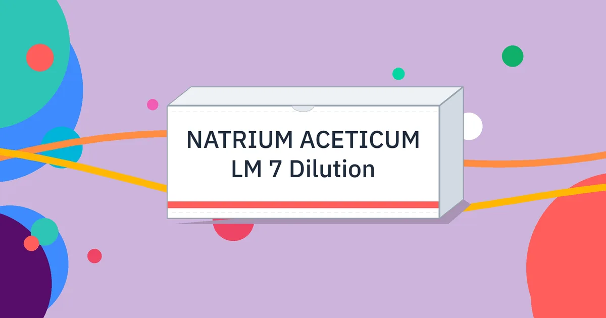 Symbolbild: Packung mit der Aufschrift NATRIUM ACETICUM LM 7 Dilution (PZN 12958866) – Verfügbarkeit und Bezug in Apotheken in Frankfurt am Main
