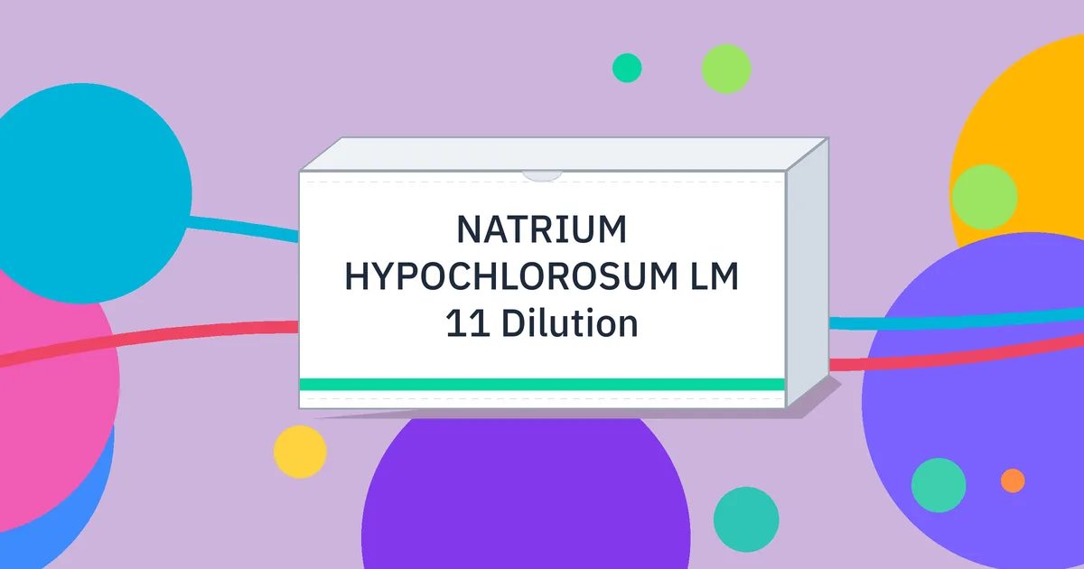 Symbolbild: Packung mit der Aufschrift NATRIUM HYPOCHLOROSUM LM 11 Dilution (PZN 12962951) – Verfügbarkeit und Bezug in Apotheken in Frankfurt am Main