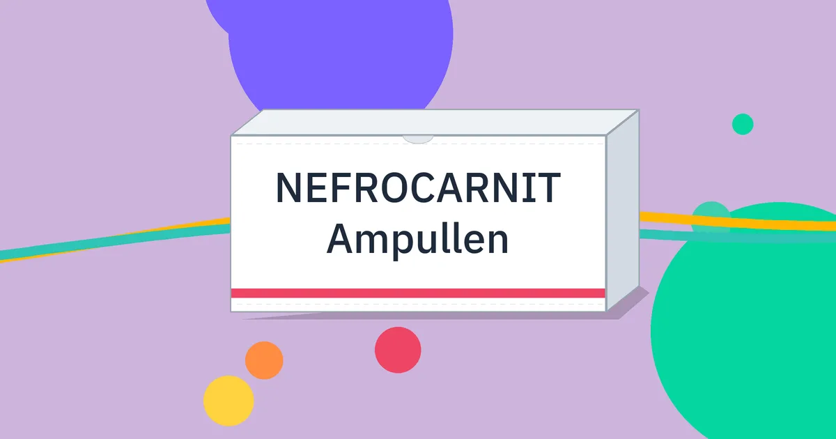 Symbolbild: Packung mit der Aufschrift NEFROCARNIT Ampullen (PZN 04921205) – Verfügbarkeit und Bezug in Apotheken in Frankfurt am Main