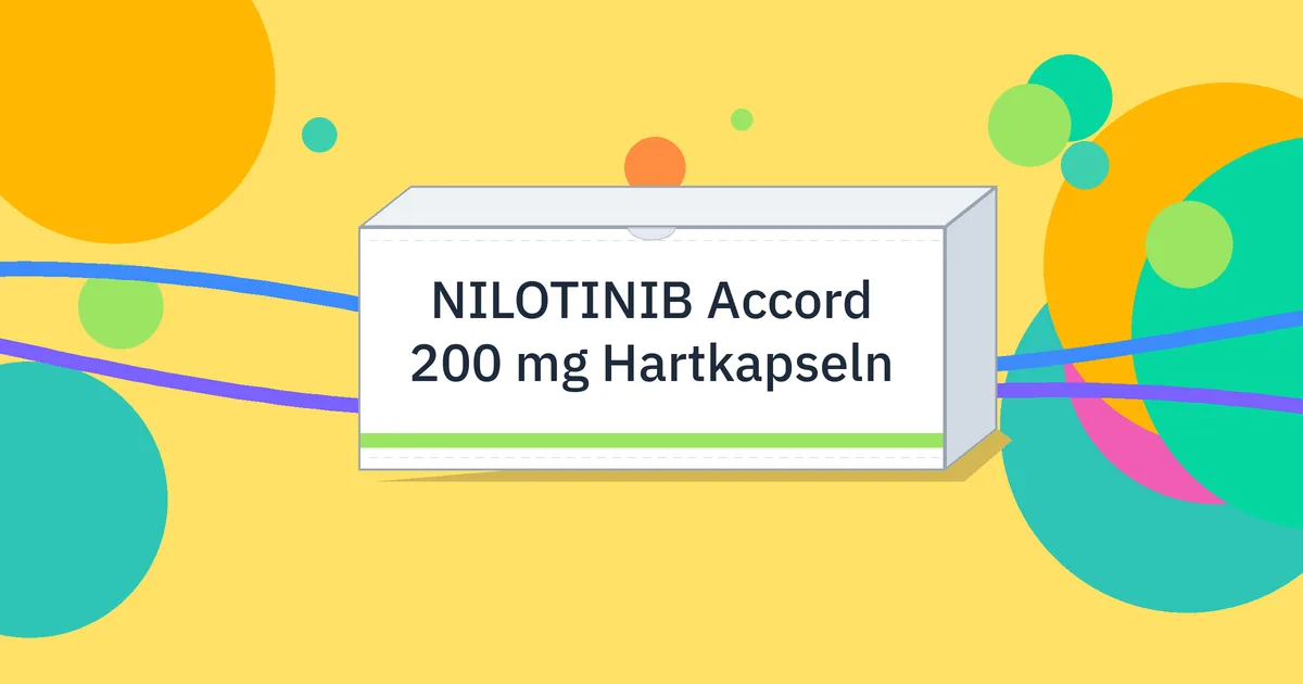 Symbolbild: Packung mit der Aufschrift NILOTINIB Accord 200 mg Hartkapseln (PZN 20043135) – Verfügbarkeit und Bezug in Apotheken in Frankfurt am Main
