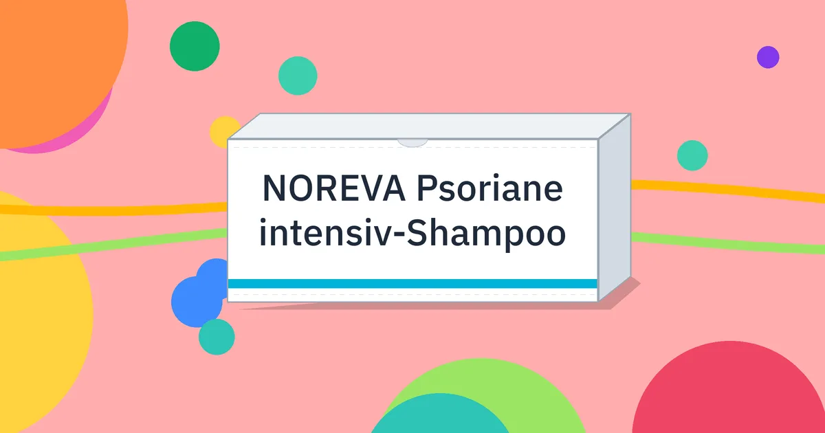 Symbolbild: Packung mit der Aufschrift NOREVA Psoriane intensiv-Shampoo (PZN 11224820) – Verfügbarkeit und Bezug in Apotheken in Frankfurt am Main