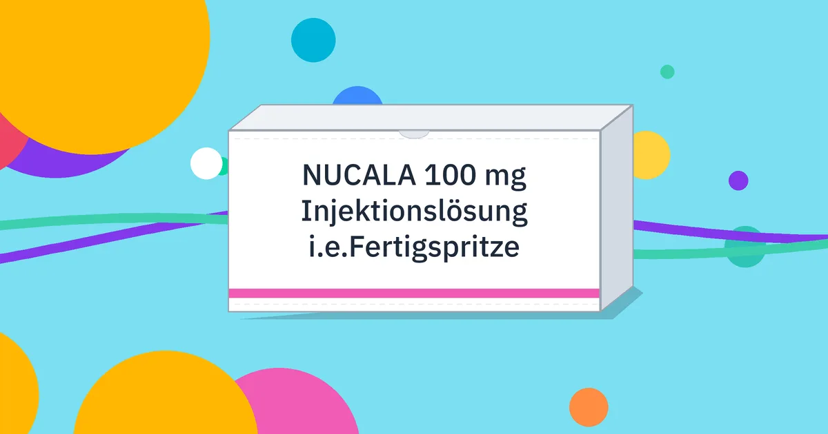 Symbolbild: Packung mit der Aufschrift NUCALA 100 mg Injektionslösung i.e.Fertigspritze (PZN 18220989) – Verfügbarkeit und Bezug in Apotheken in Frankfurt am Main