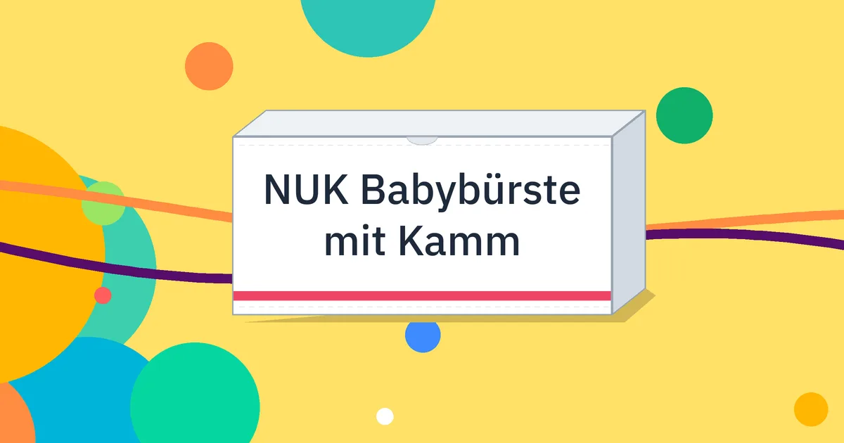 Symbolbild: Packung mit der Aufschrift NUK Babybürste mit Kamm (PZN 03867053) – Verfügbarkeit und Bezug in Apotheken in Frankfurt am Main
