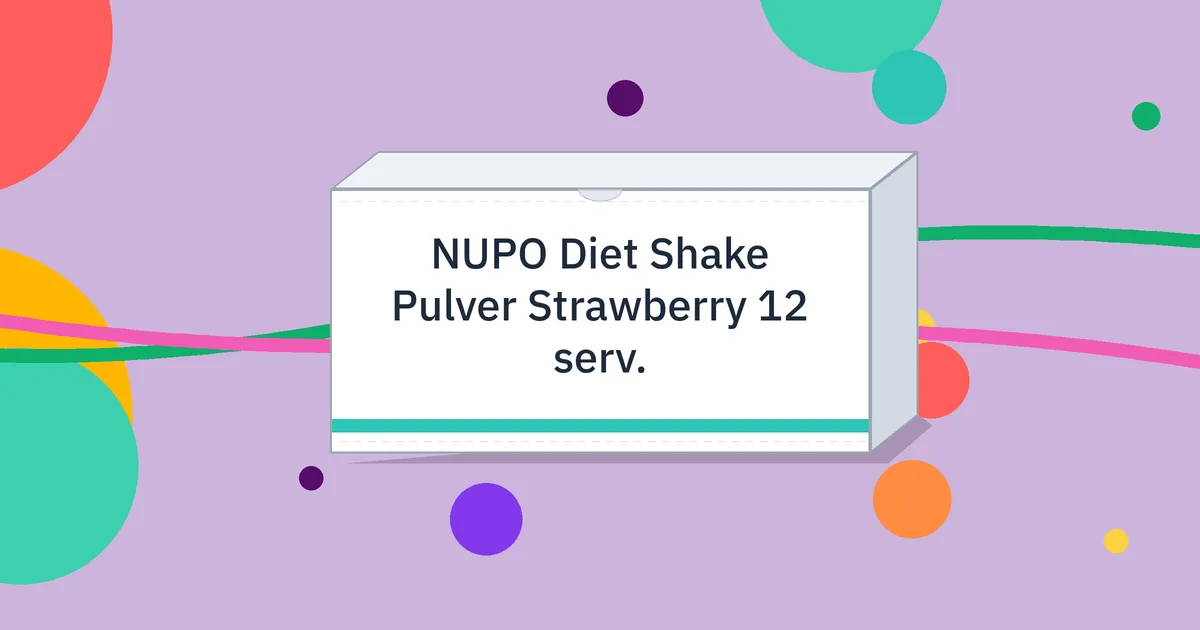 Symbolbild: Packung mit der Aufschrift NUPO Diet Shake Pulver Strawberry 12 serv. (PZN 20895080) – Verfügbarkeit und Bezug in Apotheken in Frankfurt am Main