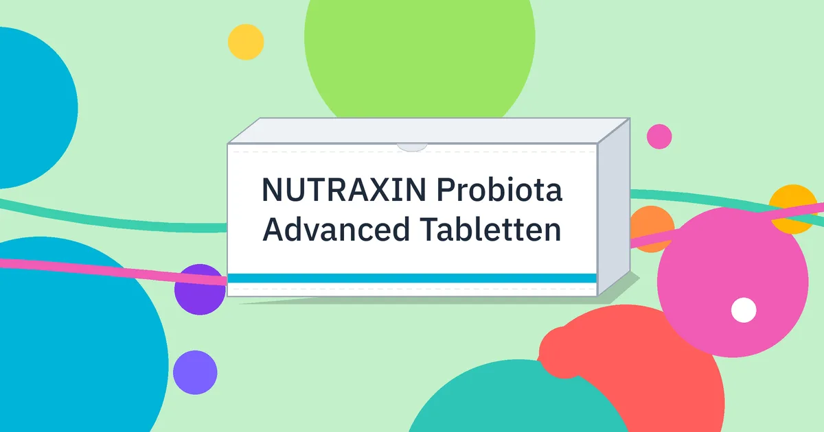 Symbolbild: Packung mit der Aufschrift NUTRAXIN Probiota Advanced Tabletten (PZN 17576098) – Verfügbarkeit und Bezug in Apotheken in Frankfurt am Main