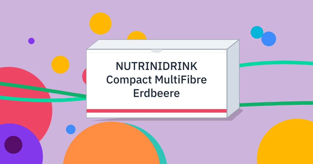 Symbolbild: Packung mit der Aufschrift NUTRINIDRINK Compact MultiFibre Erdbeere (PZN 20170916) – Verfügbarkeit und Bezug in Apotheken in Frankfurt am Main