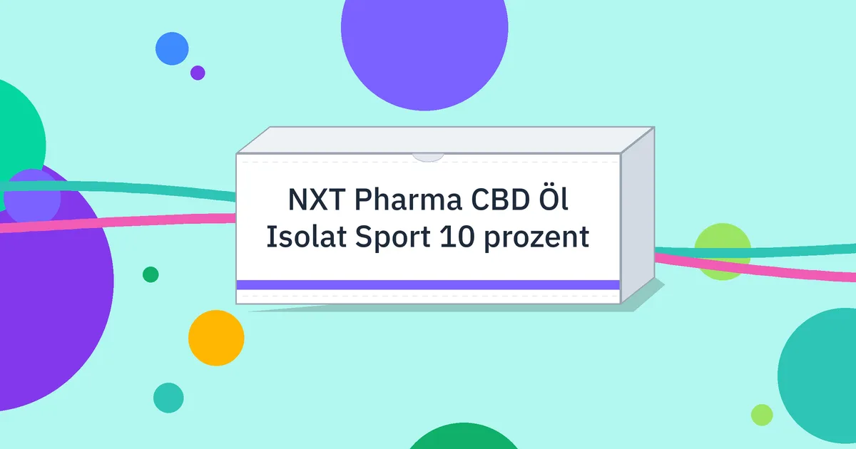 Symbolbild: Packung mit der Aufschrift NXT Pharma CBD Öl Isolat Sport 10 prozent (PZN 17293851) – Verfügbarkeit und Bezug in Apotheken in Frankfurt am Main