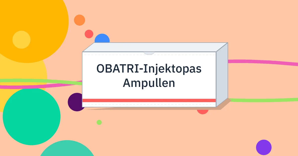 Symbolbild: Packung mit der Aufschrift OBATRI-Injektopas Ampullen (PZN 14407018) – Verfügbarkeit und Bezug in Apotheken in Frankfurt am Main