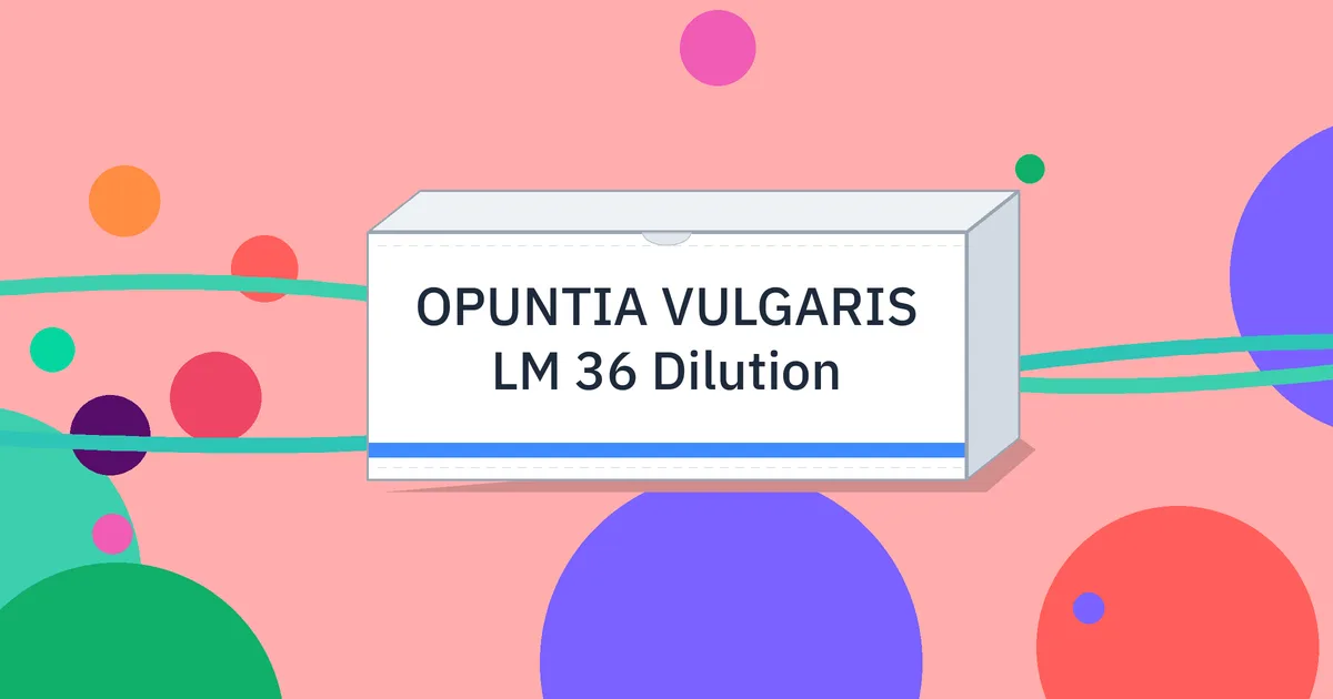 Symbolbild: Packung mit der Aufschrift OPUNTIA VULGARIS LM 36 Dilution (PZN 13627798) – Verfügbarkeit und Bezug in Apotheken in Frankfurt am Main